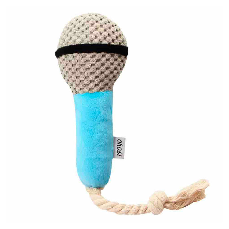 Microphone Themed Squeaky Dog Plush Toy – Teddys